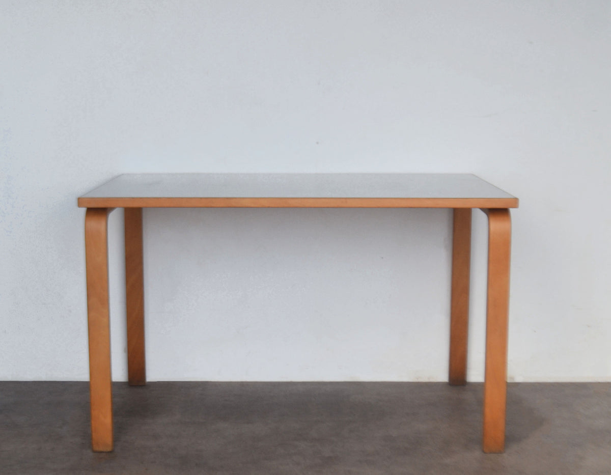 Birchwood And Grey Linoleum Desk / Table By Alvar Aalto For Artek ...